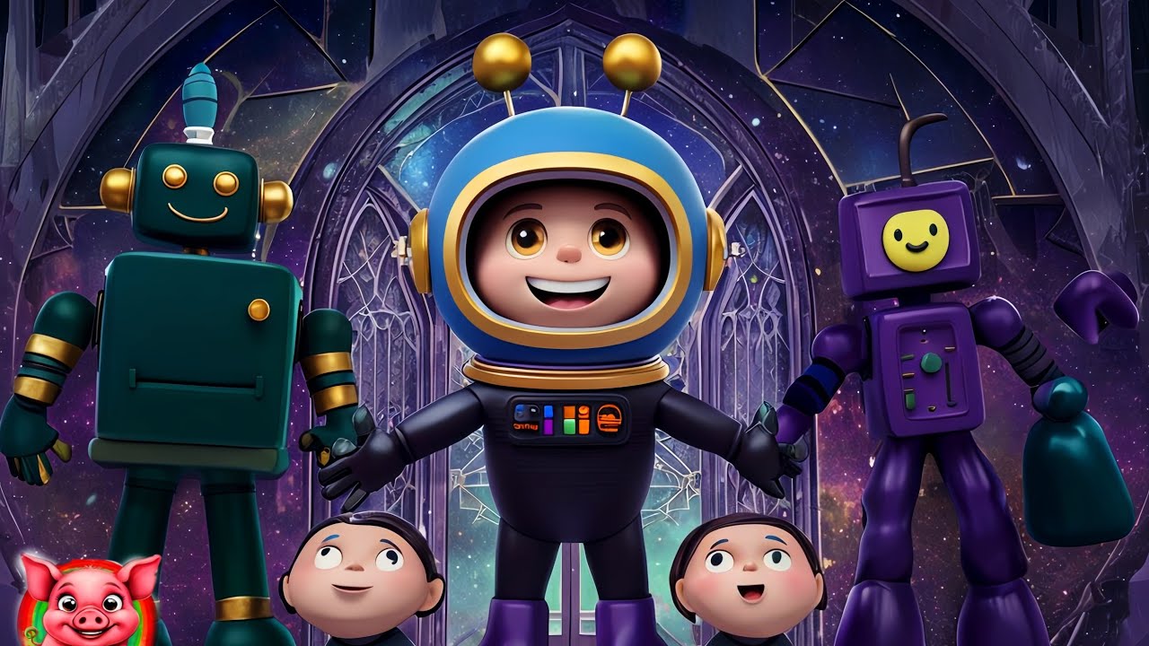 Twinkle Twinkle Robot Bright| 👾Kids Robot Rhymes|Piggy Planet Nursery Rhymes| English Rhymes🥳 ...