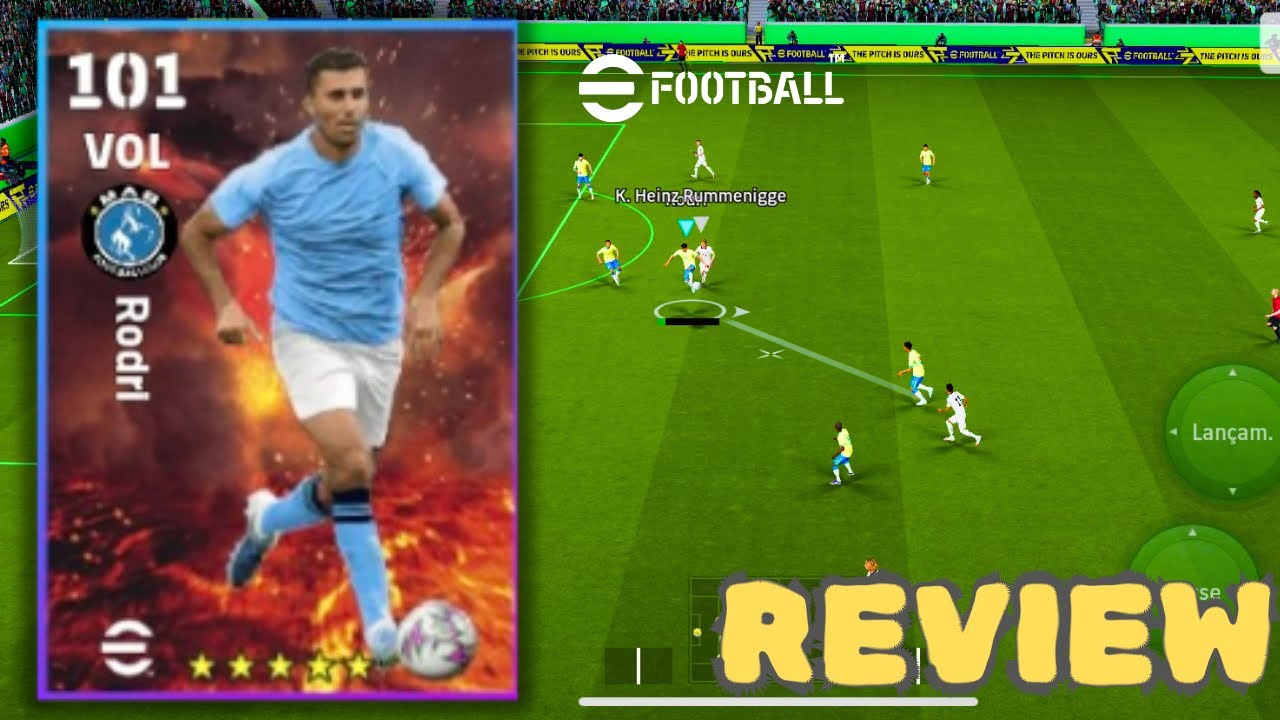 GAMEPLAY COM RODRI 101 1 VOLANTE PERFEITO NO EFOOTBALL MOBILE - YouTube