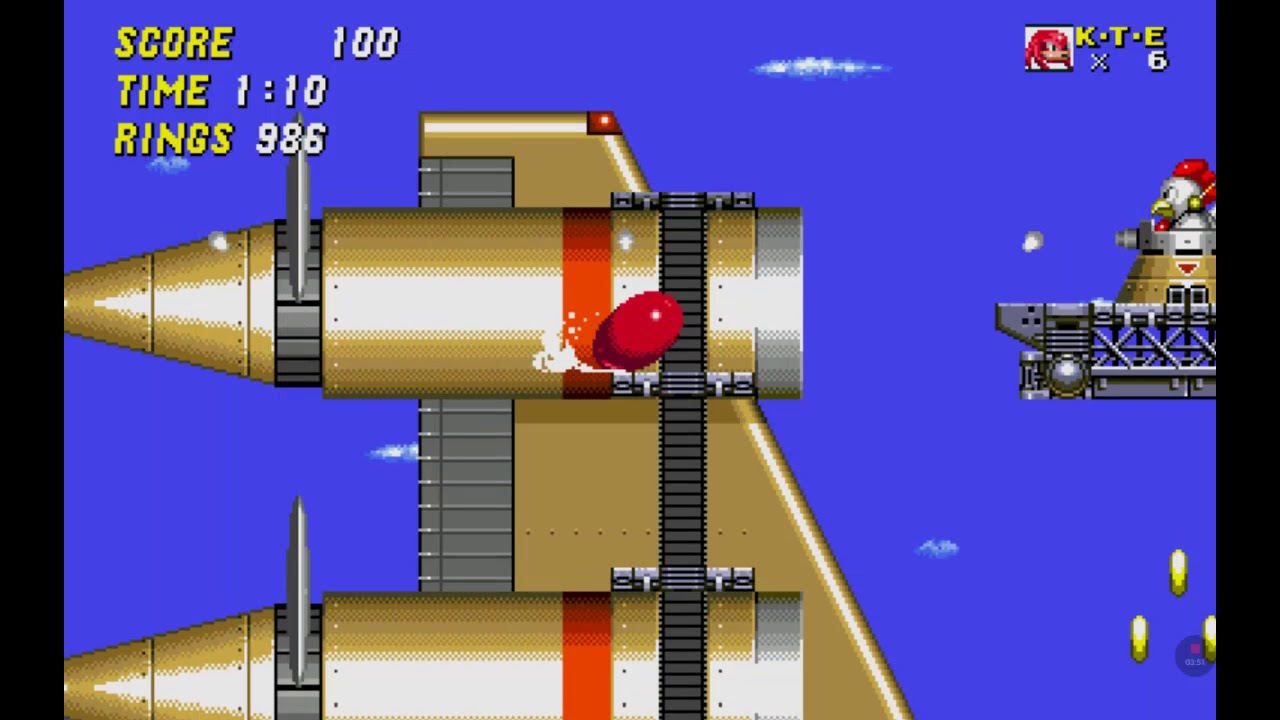 Sonic 2 and Tails Part 7 Wing Fortress Zone with Super Knuckles and ...