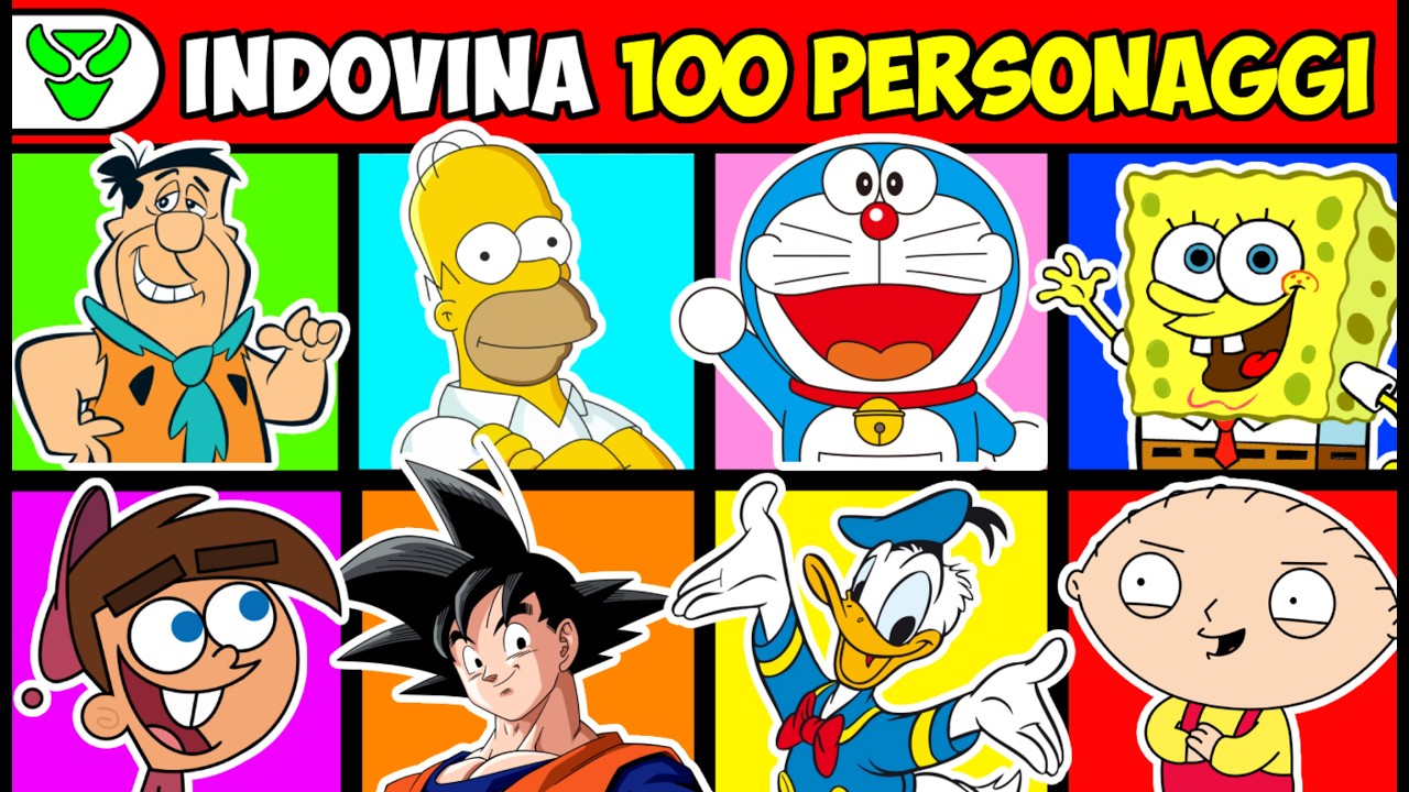 QUIZ - INDOVINA 100 PERSONAGGI DEI CARTONI ANIMATI! 🚀 - YouTube
