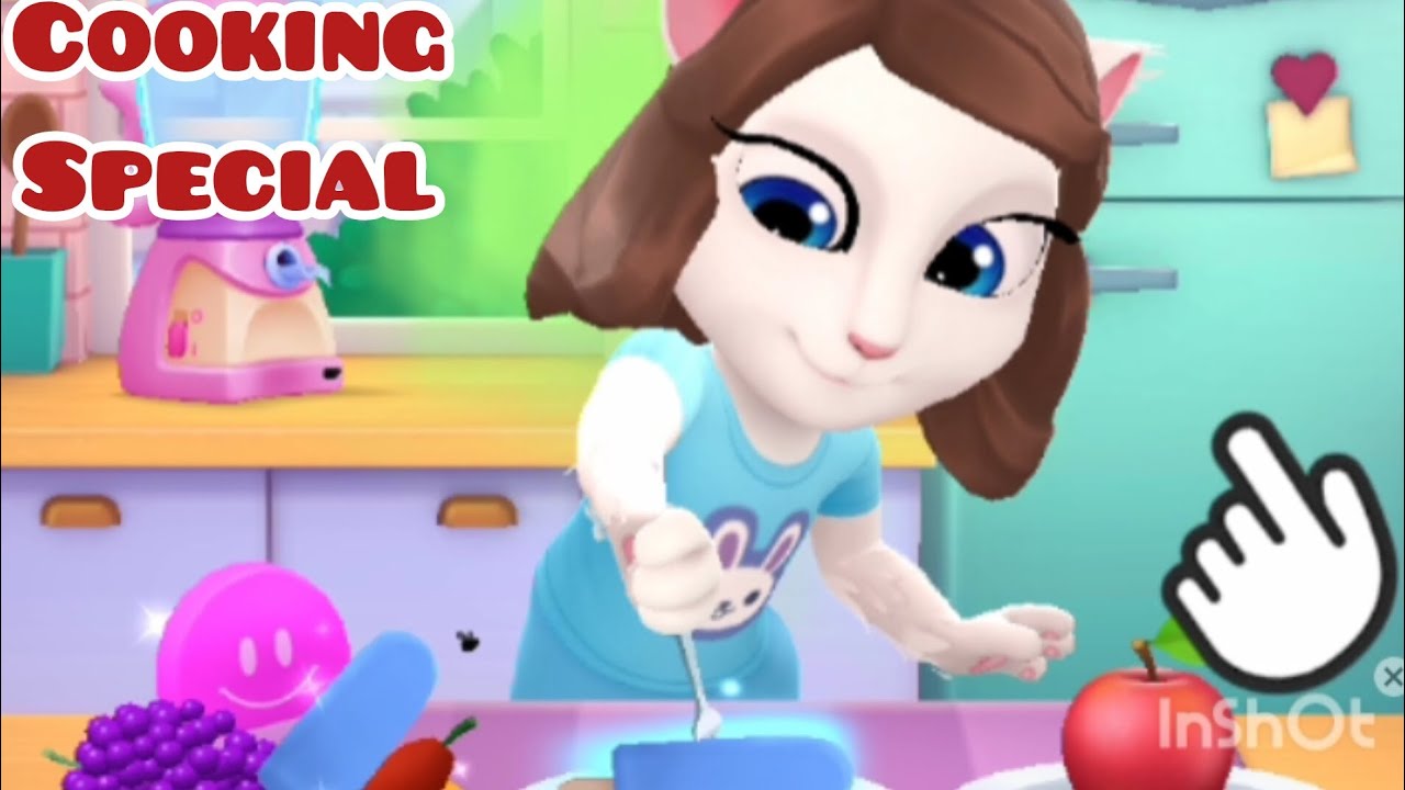 Angela cooking / bathing / Dancing special video #talkingtom # ...