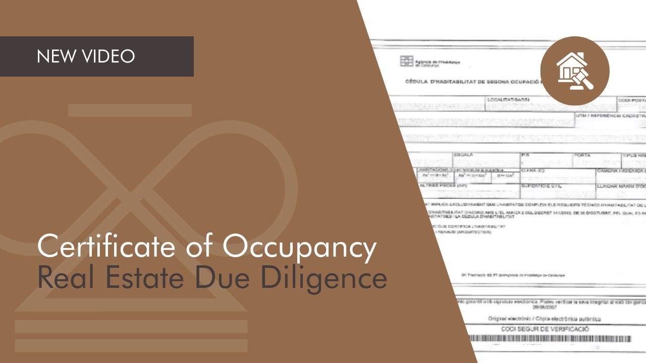 Certificate Of Occupancy - 🏚️ Real Estate Due Diligence - YouTube