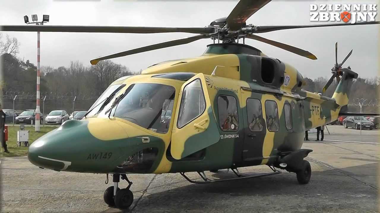 AgustaWestland AW149 w Warszawie - YouTube