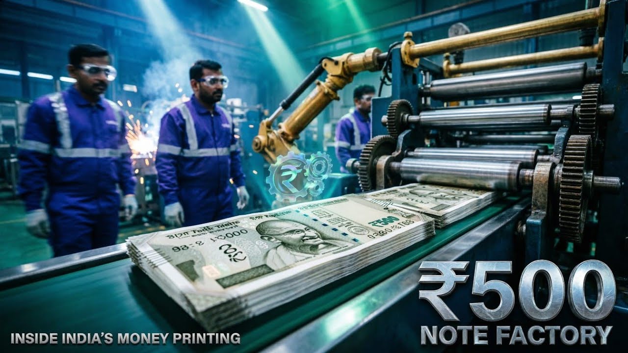 ₹500 Indian Rupee Printing Factory | From Cotton to Currency | Full ...