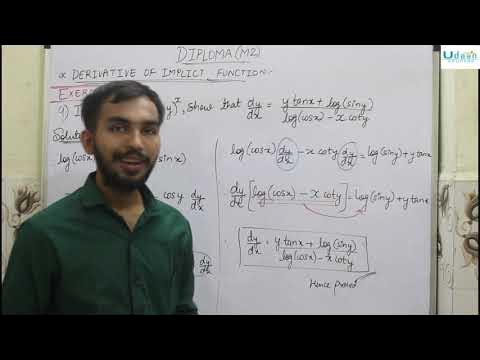 Derivatives | Applied Mathematics | Sem 2 | MSBTE | FY Diploma | IMPLICIT funct EXRCISE Q.9 # ...