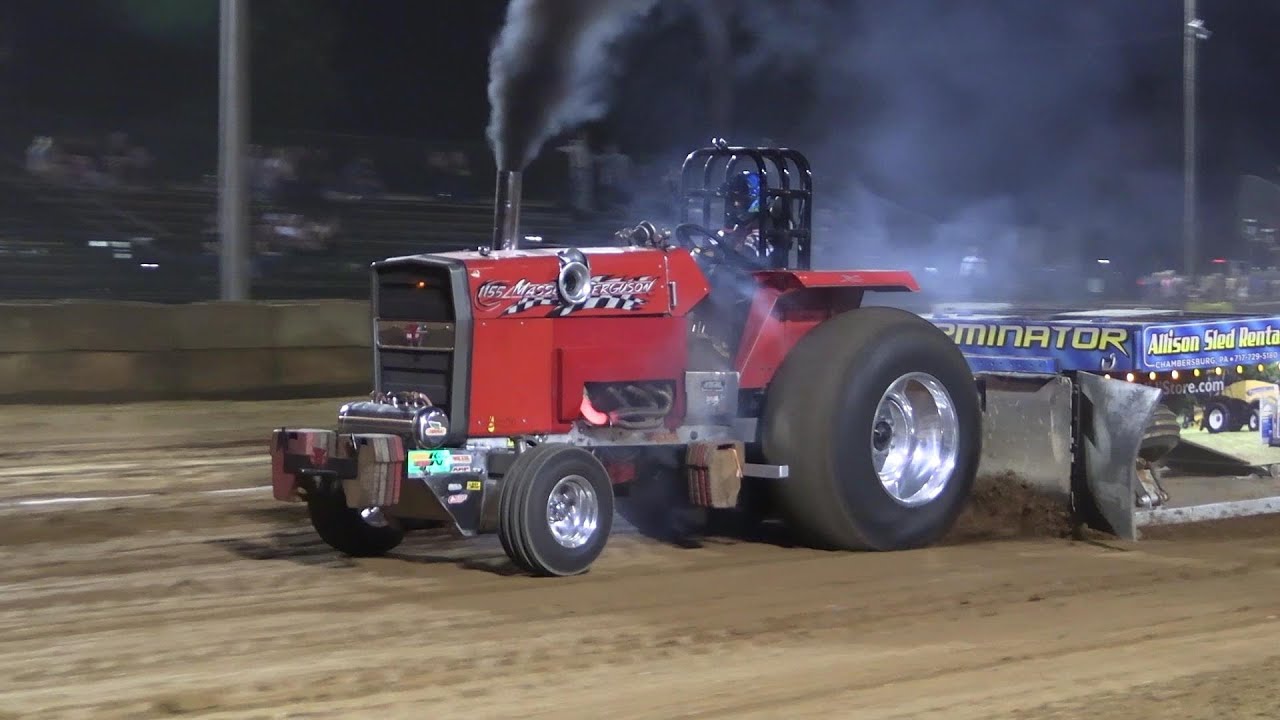 Red Hot Massey Tractor Pulling Exhibition - YouTube