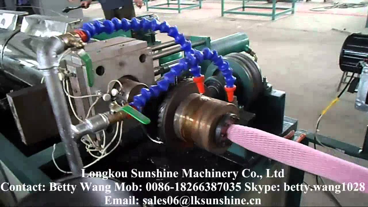 PE fruit and vegetable foam net extrusion machine - YouTube