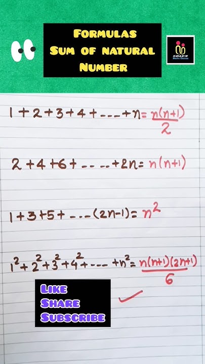 Formulas || Sum Of Natural Number || #shortsfeed #shorts #ytshorts # ...