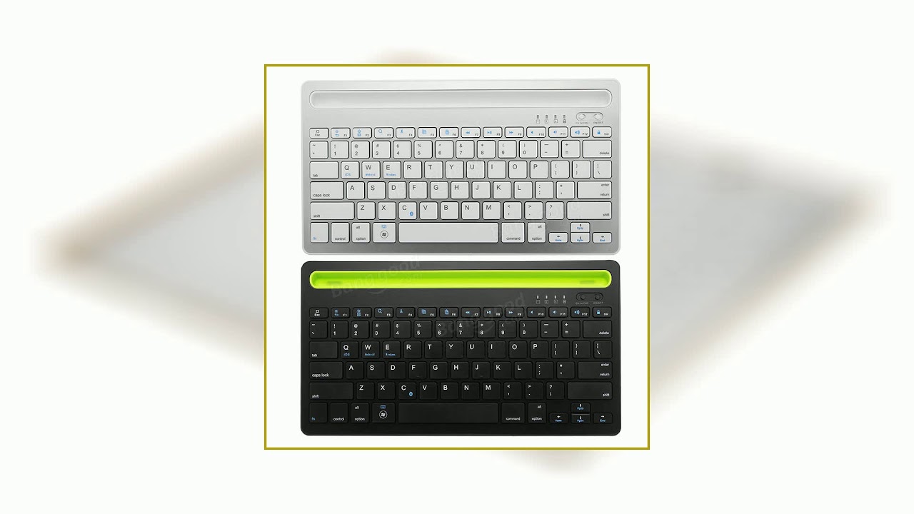 Dual Channel Bluetooth Wireless Keyboard Ultra Thin Portable Keyboard ...