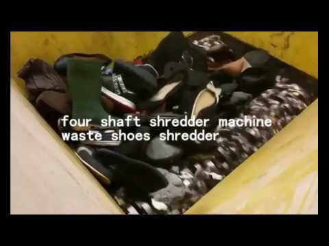 four shaft shredder/waste shoes shredder machine/waste clothes shredder ...