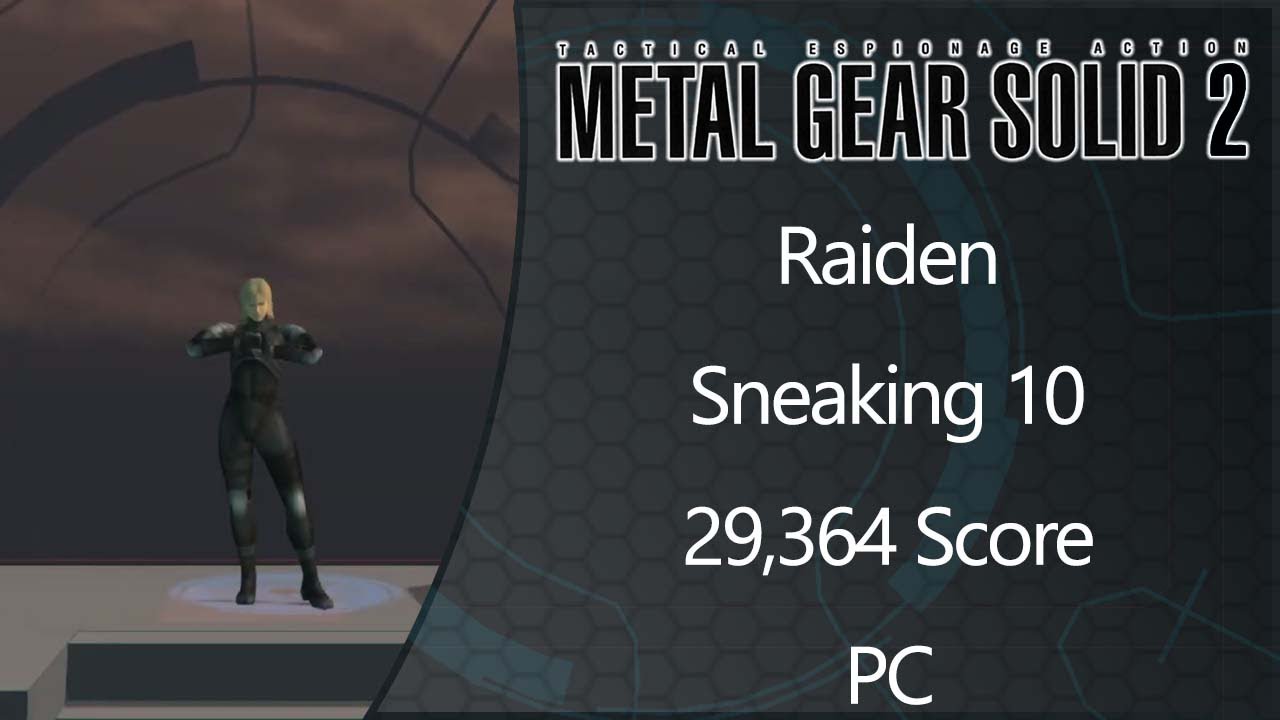 MGS2: Substance | PC | Raiden | Sneaking | Level 10 | 29364 Score - YouTube