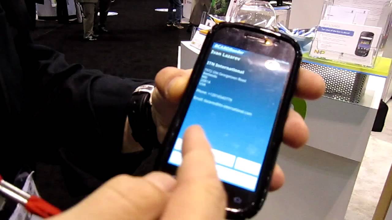 Google Nexus S reading a badge via NFC at RFID Journal Live 2011 - YouTube