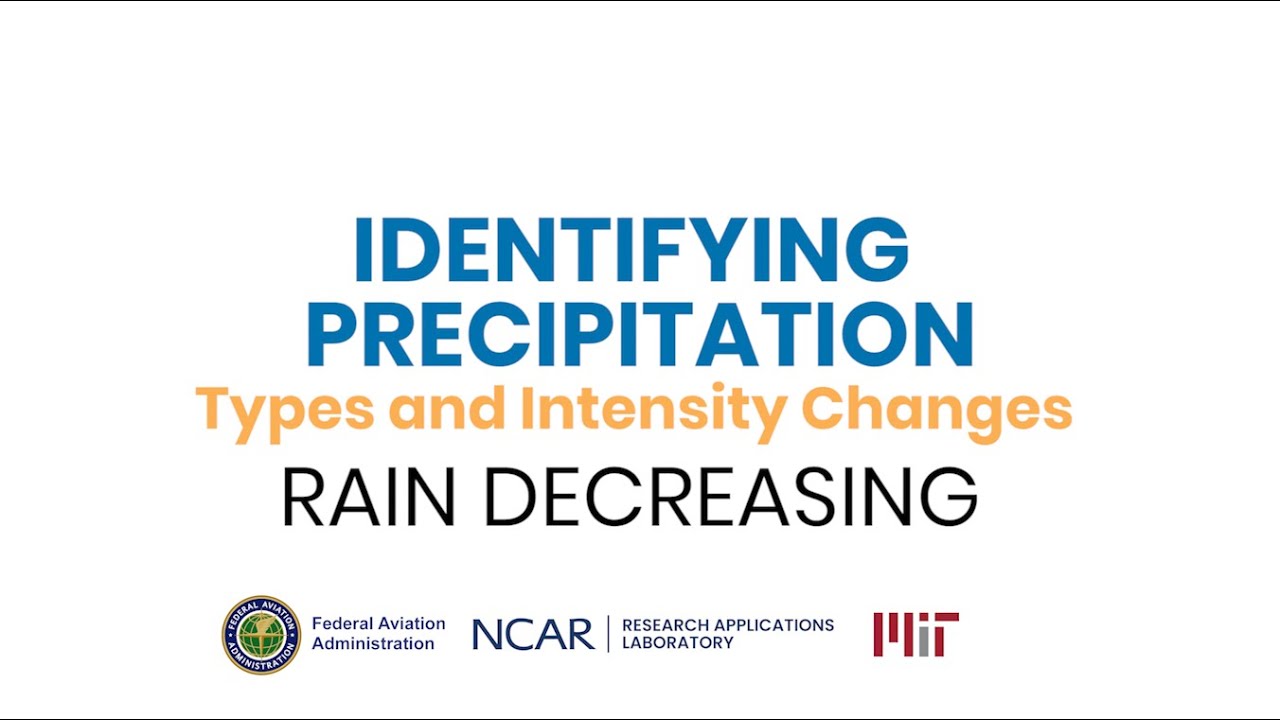RAIN DECREASING: Identifying Precipitation Types and Intensity Changes ...