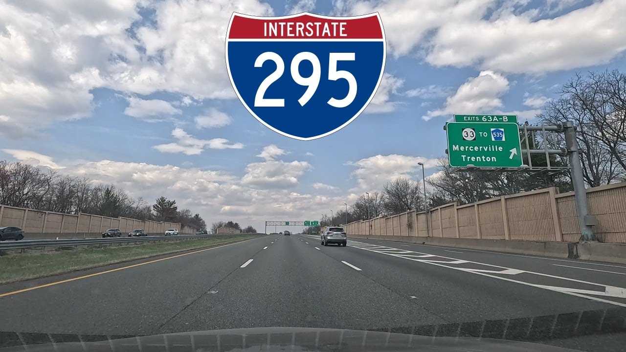 ⁴ᴷ⁶⁰ Driving Interstate 295 from Bordentown, NJ to Lawrence Township ...