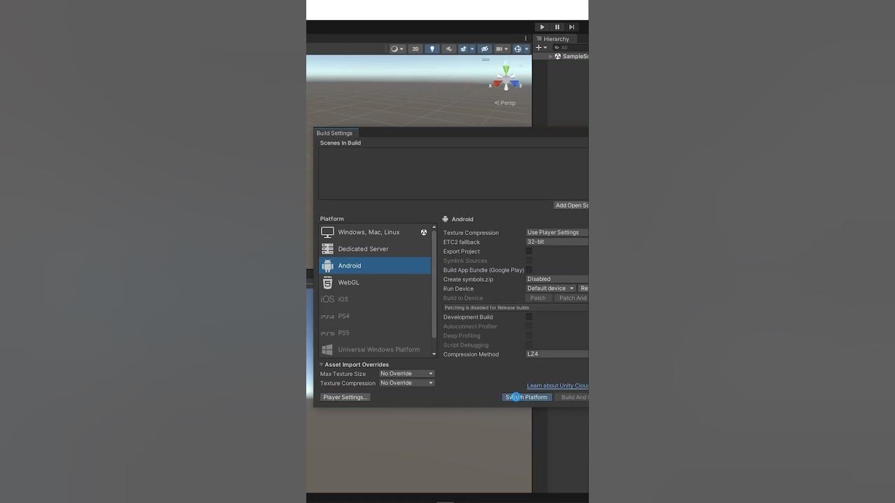 How to Changing Target Platform to Android, IOS in Unity #unity3d #tutorial #unity - YouTube
