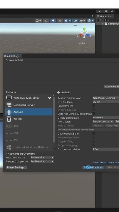 How to Changing Target Platform to Android, IOS in Unity #unity3d #tutorial #unity - YouTube