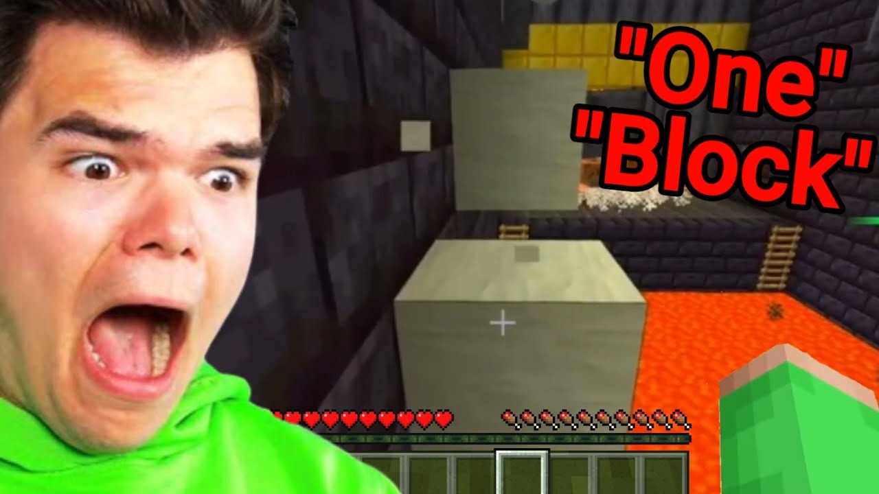 How Jelly Failed a ONE BLOCK JUMP In Minecraft - YouTube