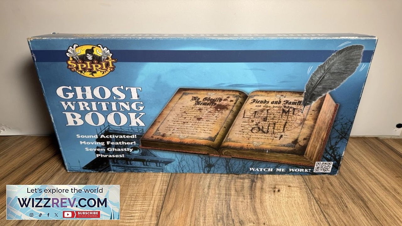 Spirit Halloween GHOST WRITING BOOK Animated Halloween Prop Complete 2 ...