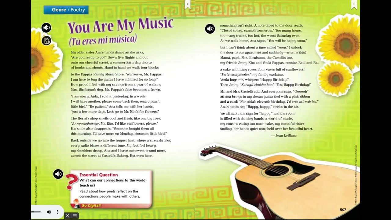 Wonders Grade 5 You Are My Music - YouTube