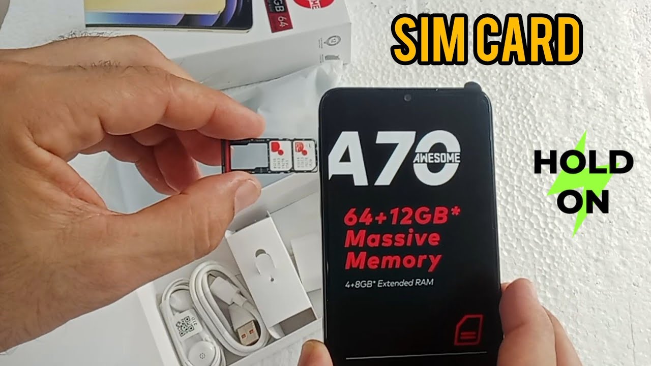 How to put a SIM card in iTEL A70 - YouTube