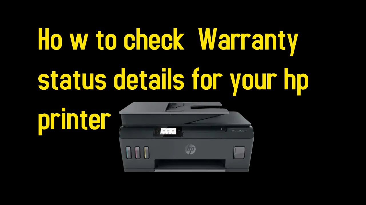 Ho w to check Warranty status details for your hp printer - YouTube
