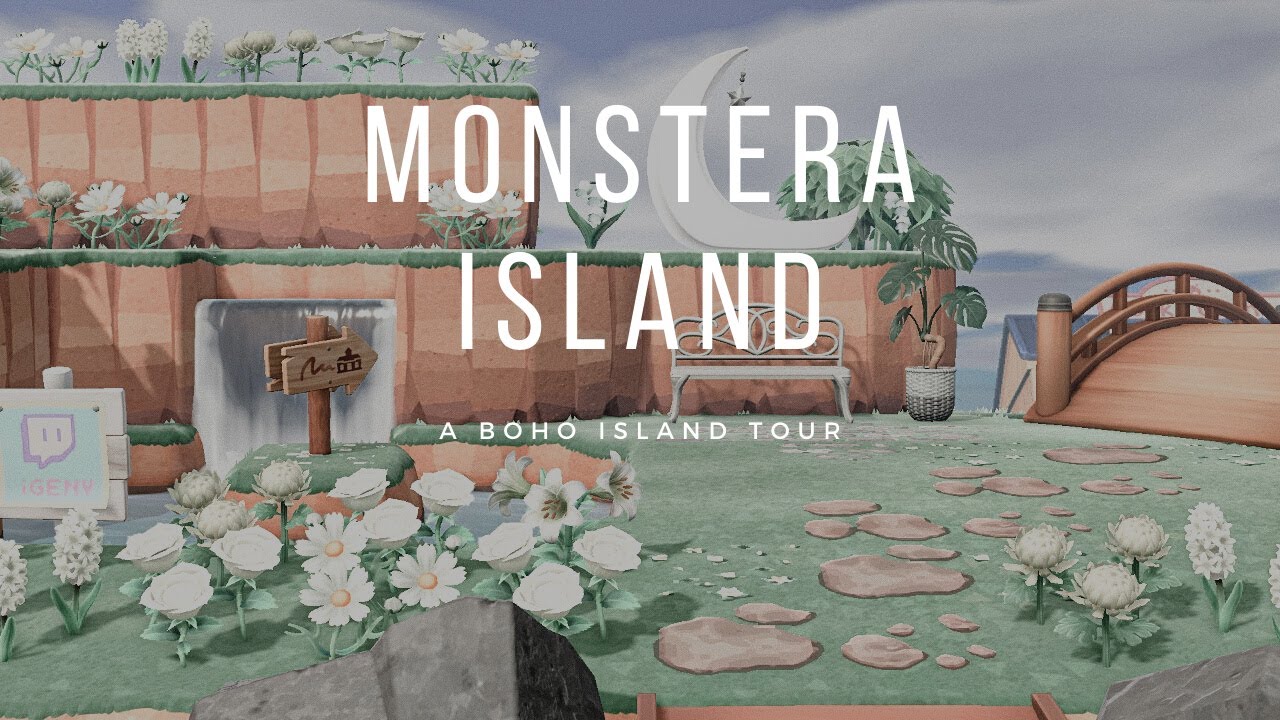 Boho Island Tour: Monstera | Animal Crossing New Horizons - YouTube