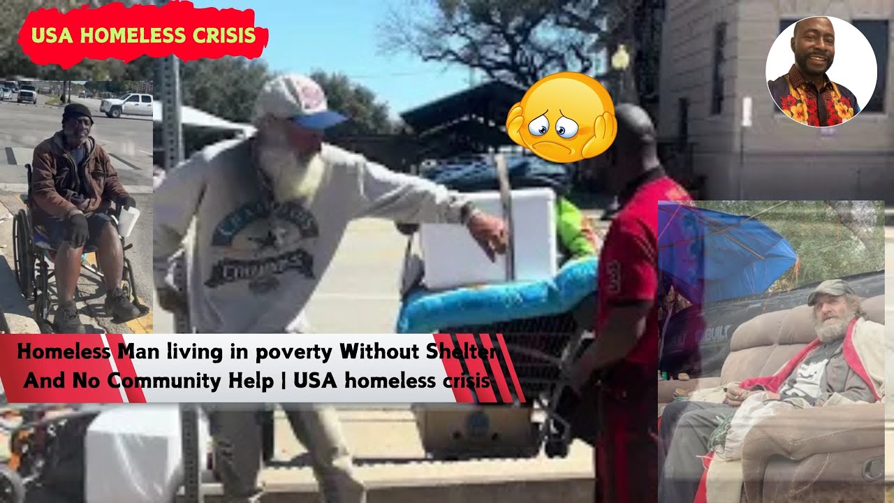 Homeless Man living in poverty Without Shelter And No Community Help ...