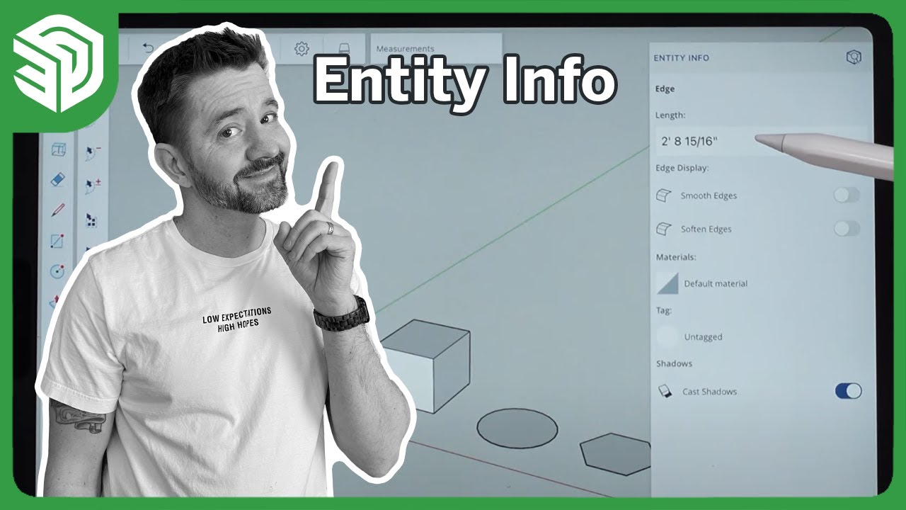 Entity Info Panel - SketchUp for iPad Square One - YouTube