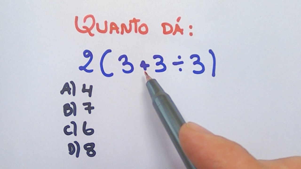 2 ( 3 + 3 ÷ 3) = - YouTube