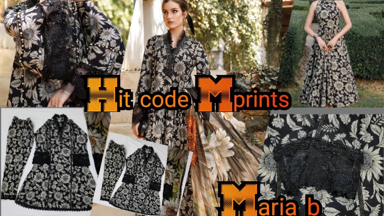 How to design and Stitch your dress Stylish|Mprints |mariab Black hit ...