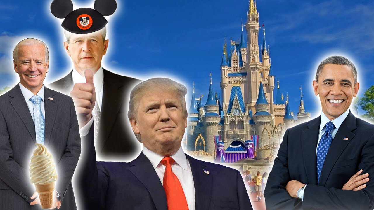 US Presidents Go To Disney World (Part 3) - YouTube