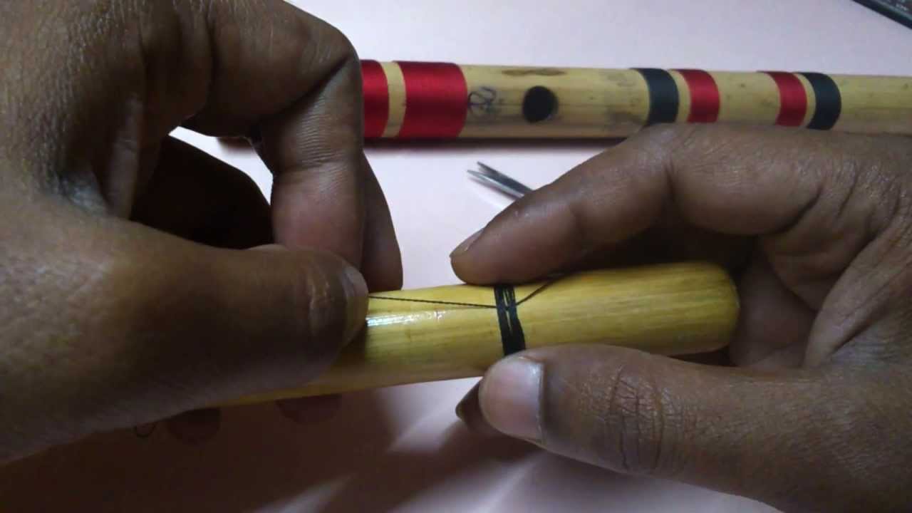 Bansuri flute threading - YouTube