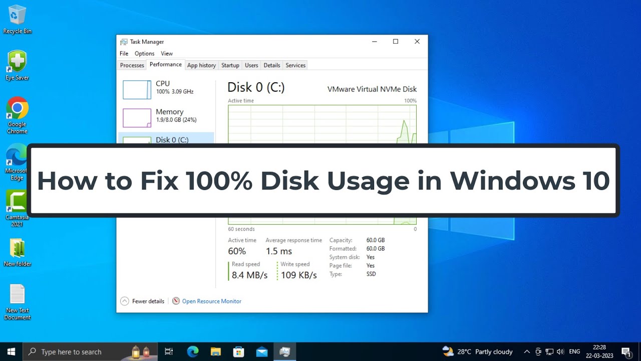 How to Fix 100% Disk Usage in Windows 10 [ COMPLETE Tutorial] - YouTube