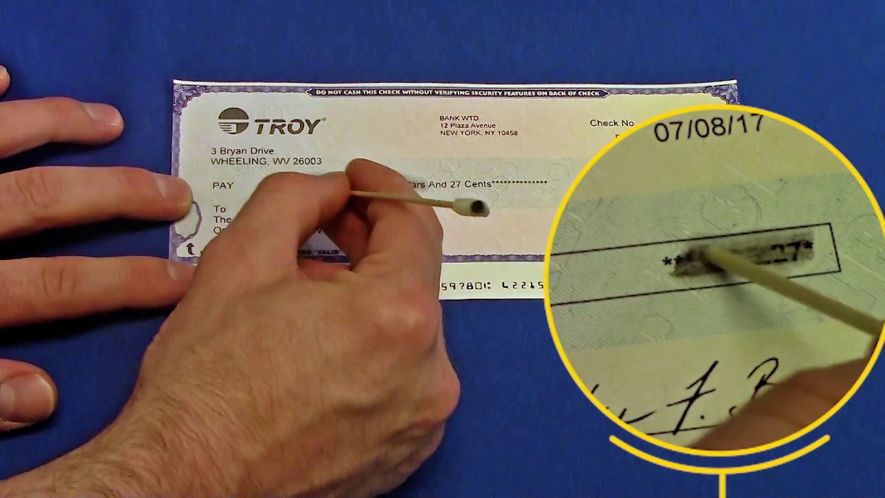 TROY MICR Toner Secure Combats Check Fraud - YouTube