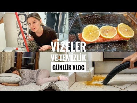 3 VİZEM OLDUĞU GÜN NELER YEDİM? | DELİRTEN EV TEMİZLİĞİ | UTANDIĞIM BİR GÜNLÜK VLOG...