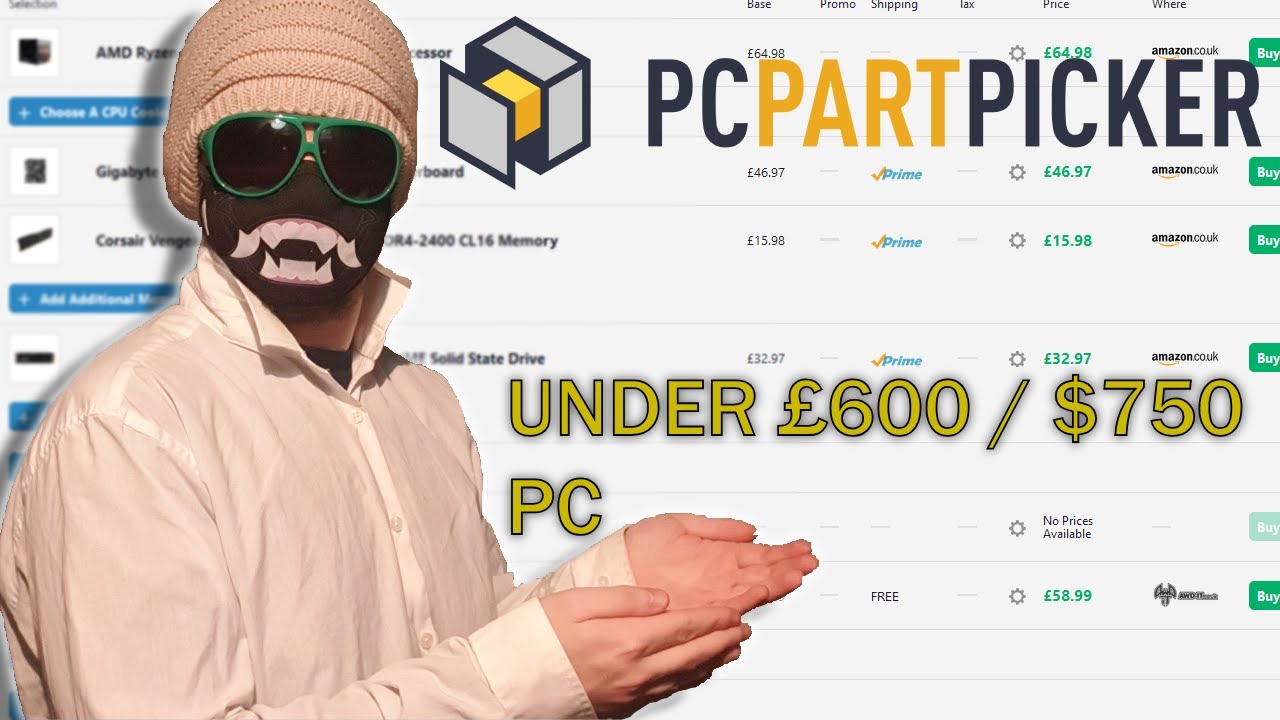 Me vs PCPartPicker £600 Challenge! - YouTube