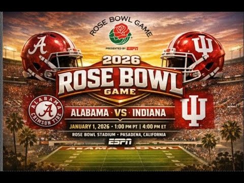 Rose Bowl CFP Quarterfinal: Alabama vs Undefeated Indiana | Full Game | 01.01.2026