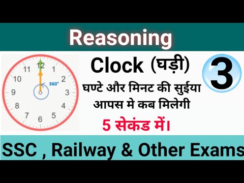 Clock reasoning || Coincide condition || घण्टे और मिनट की सुईया आपस मे ...