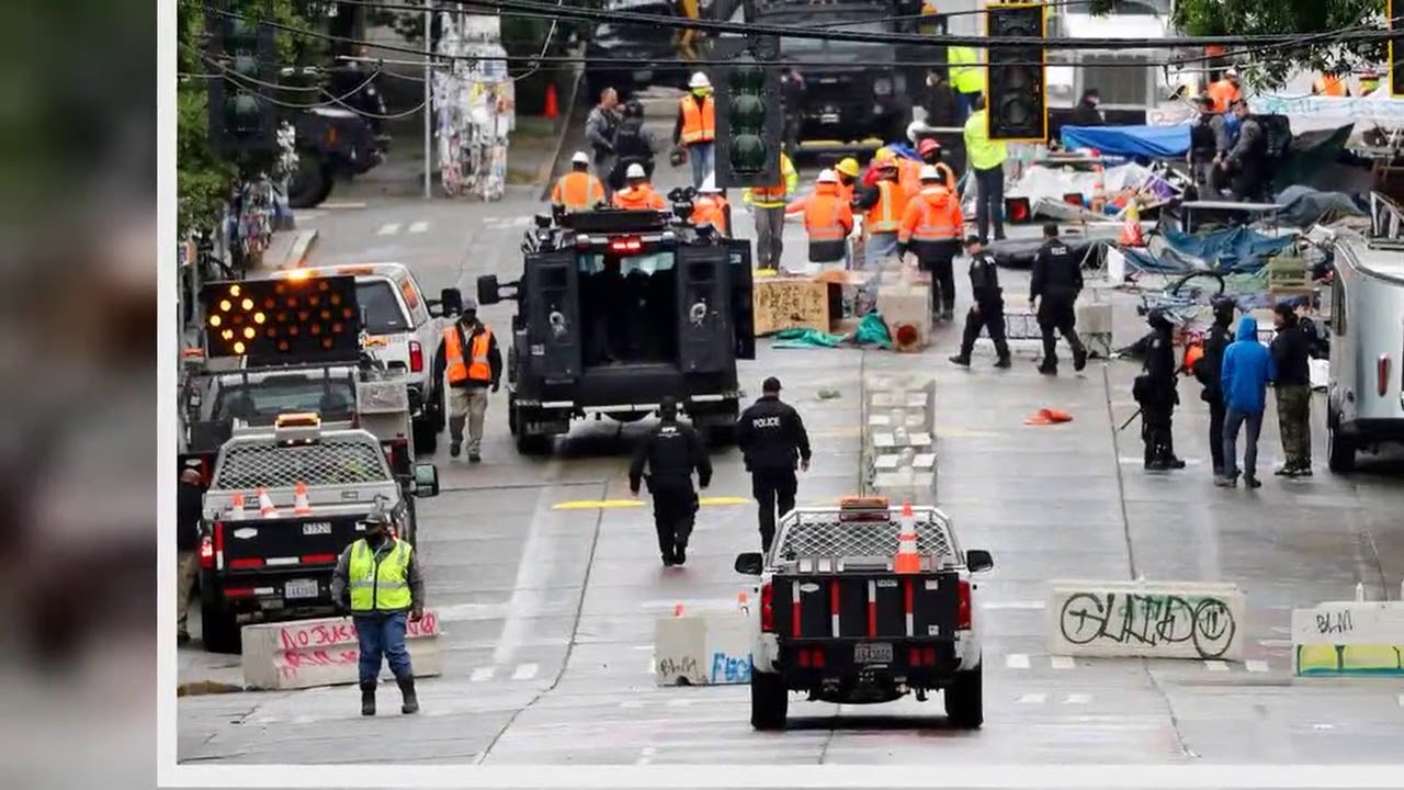 CHOP businesses, protesters react after CHOP taken away - YouTube