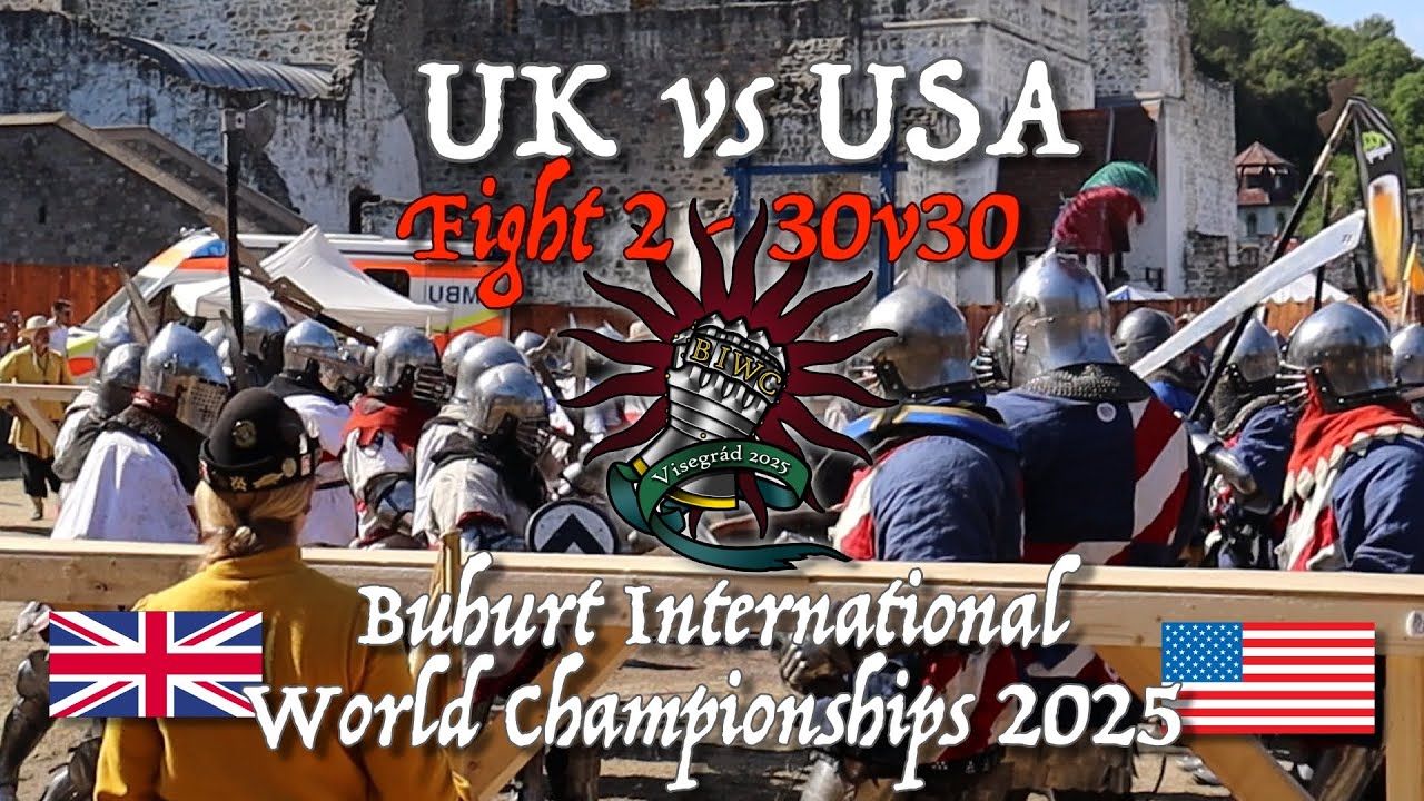 Buhurt International World Championship - Fight 2 - UK vs USA - 30v30 ...