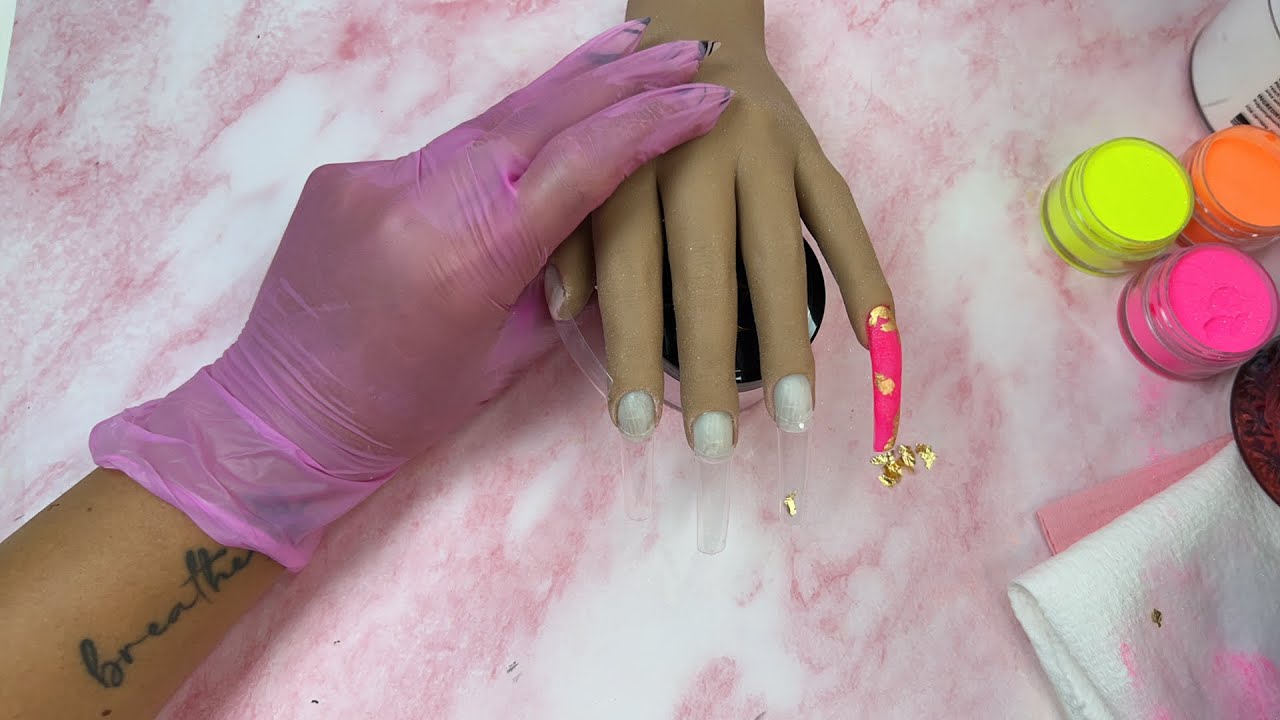 Watch me do a set of acrylic nails - YouTube