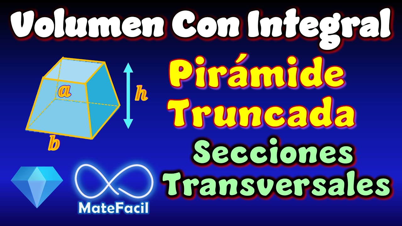 💎 Volumen de pirámide truncada USANDO INTEGRALES (Secciones ...