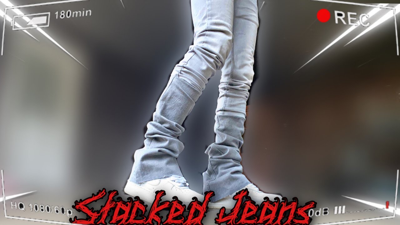 HOW TO MAKE STACKED JEANS!!!!!! [TUTUORIAL]🧵🪡 - YouTube