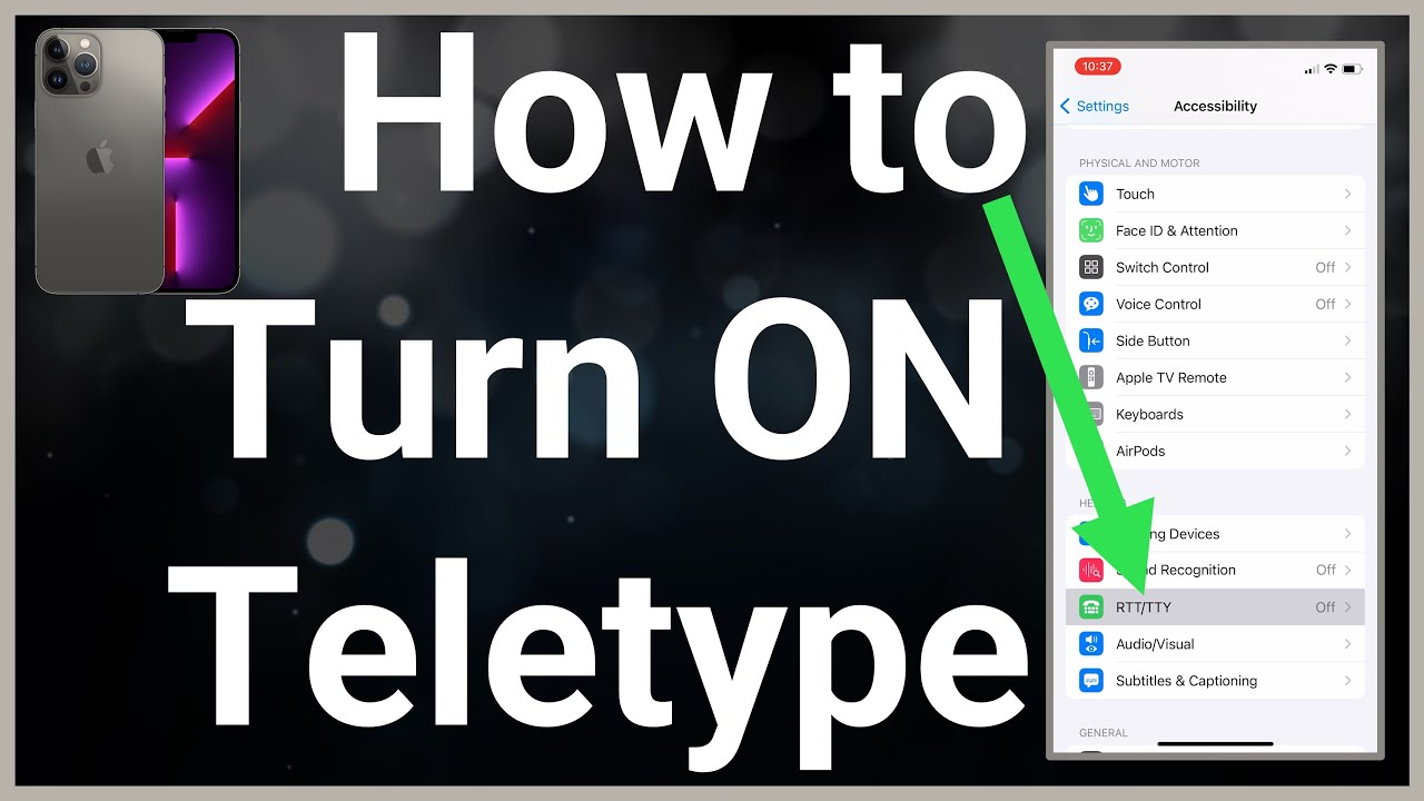 How To Turn On TTY On iPhone - YouTube