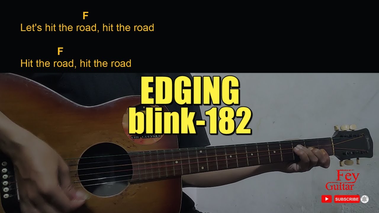 blink-182 - EDGING Guitar Chords cover - YouTube
