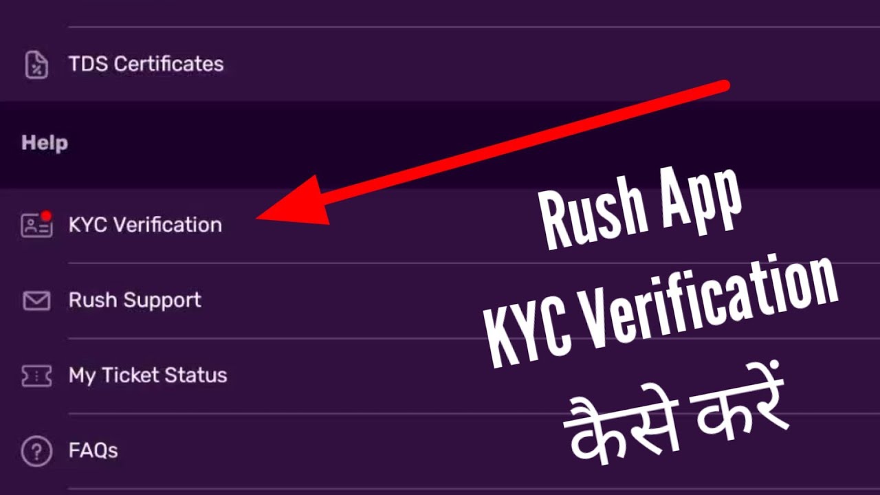 Rush App Me KYC Verification Kaise Kare | How to Complete Kyc ...