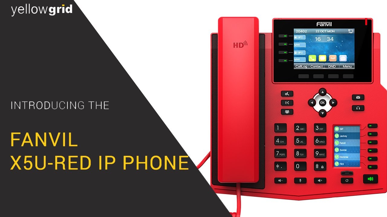 The Fanvil X5U-Red IP Phone - YouTube