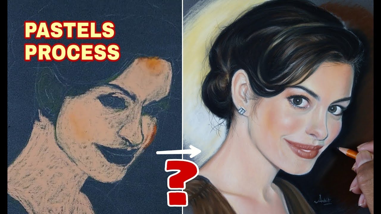 How to draw realistic portrait using soft pastels- Drawing Anne ...