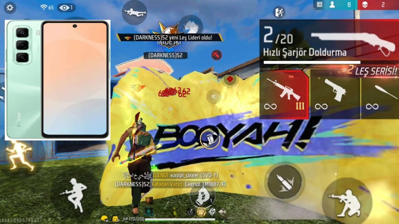 infinix hot 50 4g Free Fire test - YouTube