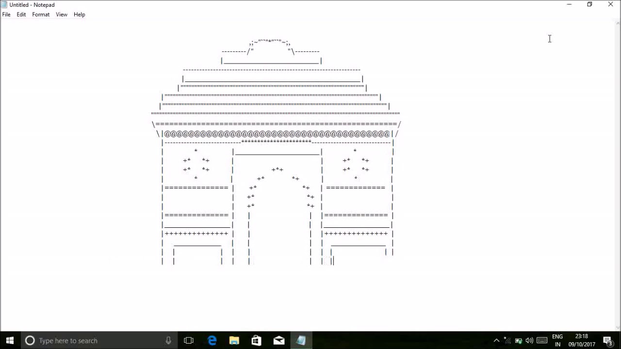 INDIA GATE---COMPUTER NOTEPAD DRAWING - YouTube